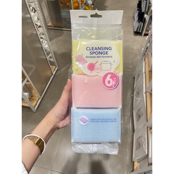 Jual MINISO CLEANSING SPONGE 6pcs & 8pcs SPONS PEMBERSIH | Shopee Indonesia