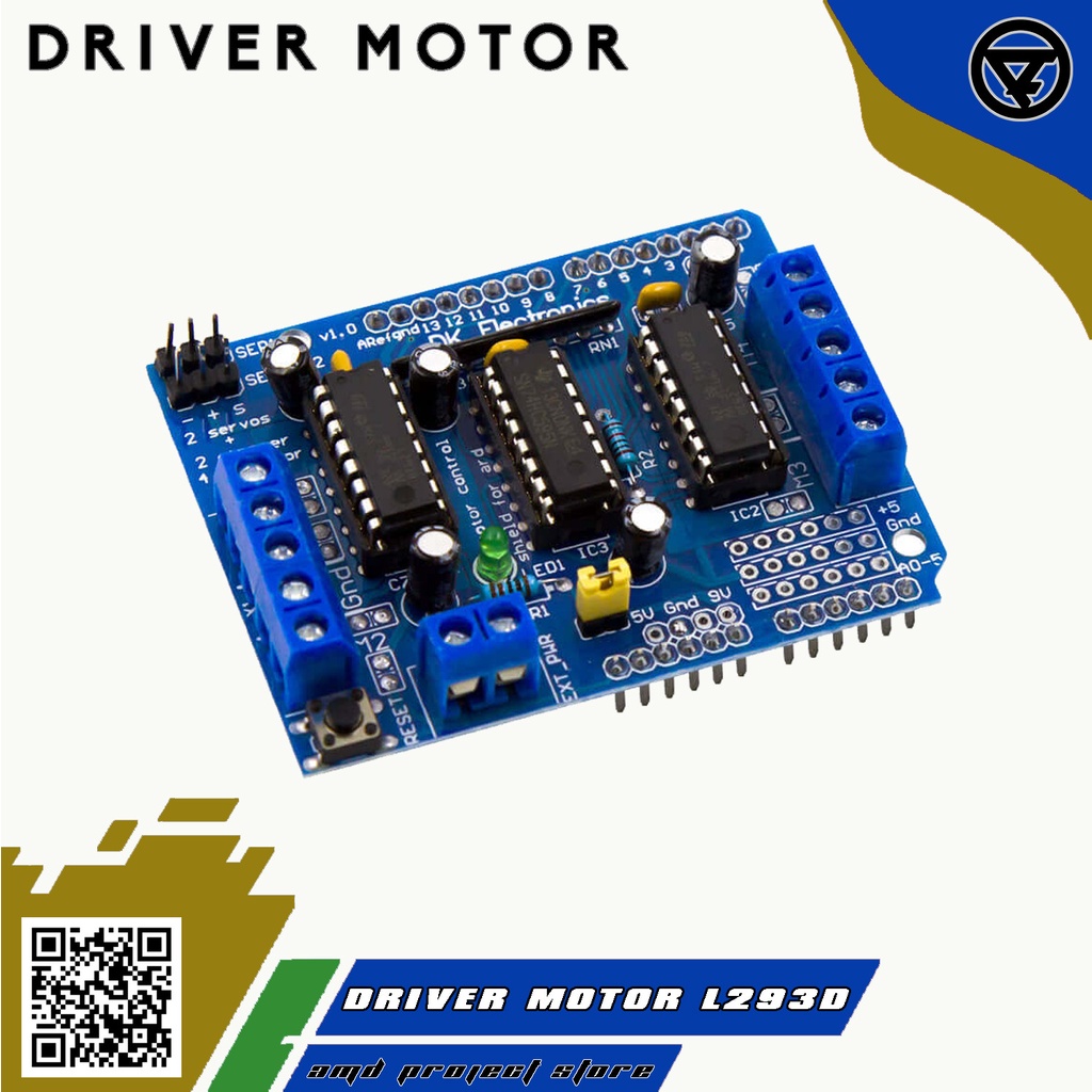 Jual L293D Arduino Motor Driver Shield H-Bridge UNO Mega Board L293 Dual Ic | Shopee Indonesia
