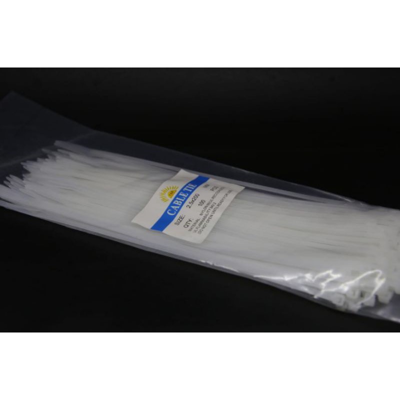 Jual kabel Ties / insulok 2,5 x 200 mm ( 20 cm )1 kantong isi 100 pcs ...