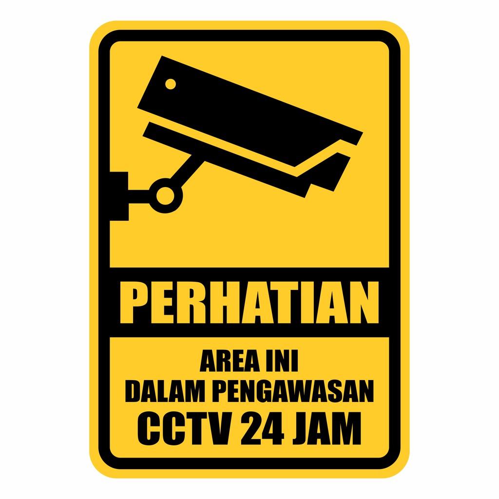 Jual Rambu Plang Papan Kamera CCTV 35cm x 50cm Plat Alumunium | Shopee ...
