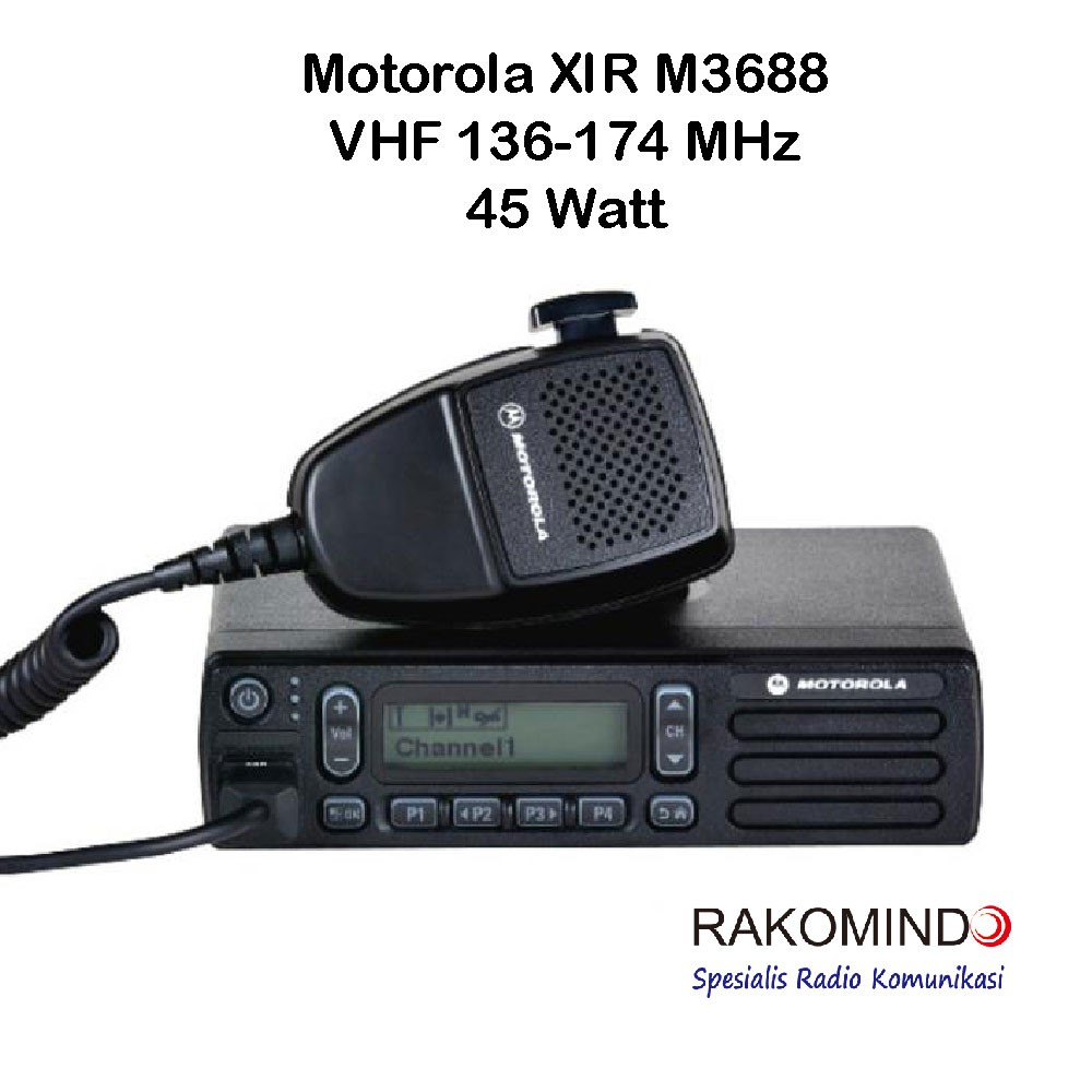 Jual Radio Rig Mobile Motorola XiR M3688 VHF 45W Original Baru | Shopee ...