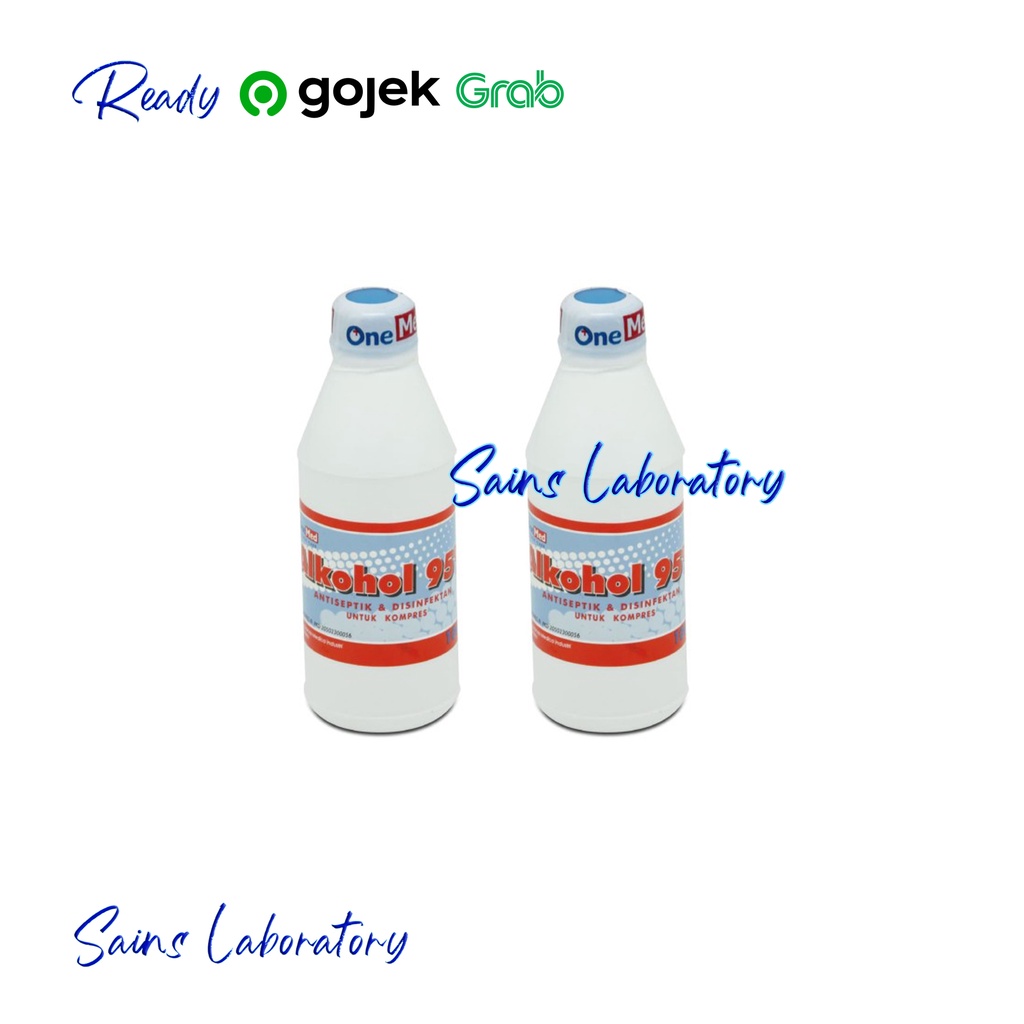 Jual Alkohol 95% 100 ml C2H5OH Antiseptik Alcohol Luka Farmasi Ori ...