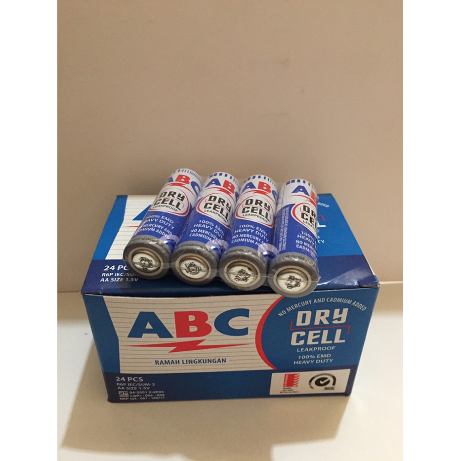 Jual Batu Baterai ABC AA 1 Pack isi 24 pcs | Shopee Indonesia