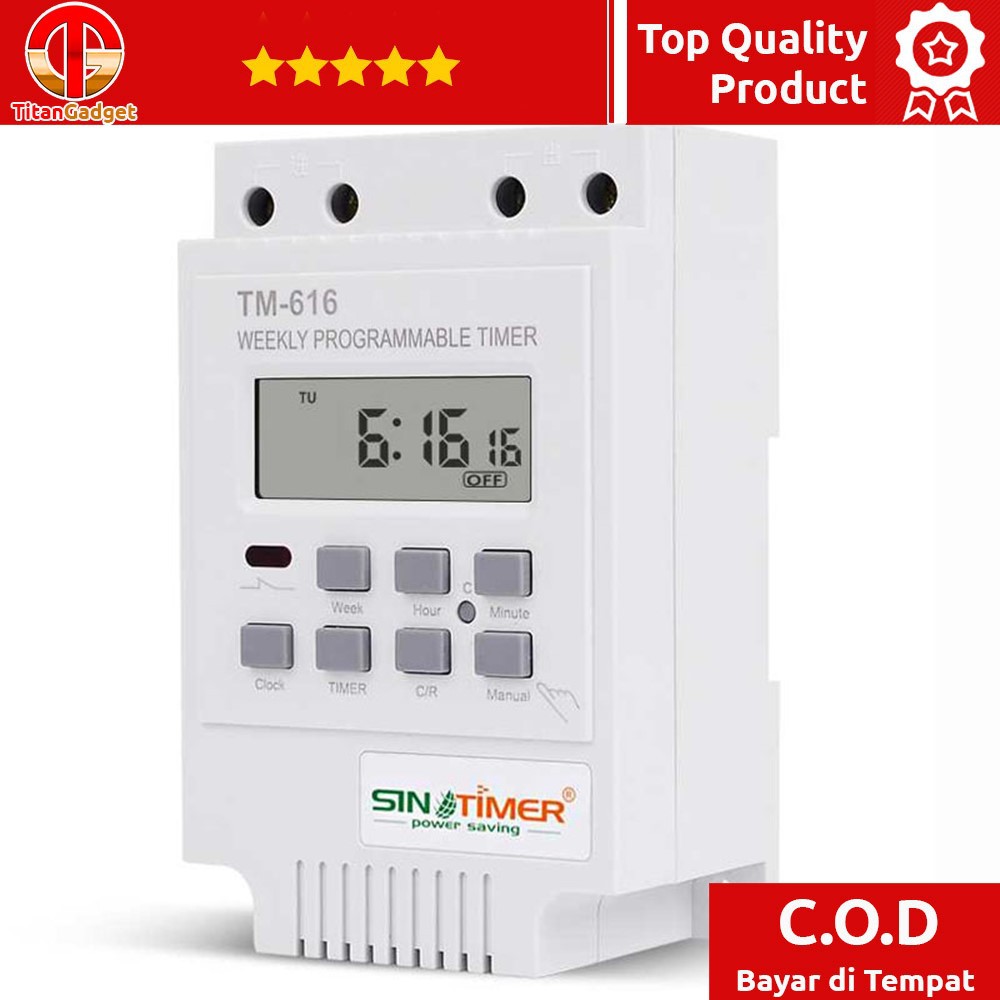 Jual Power Timer Programmable Time Switch Relay 220v 30a Tm616w Titangadget Shopee Indonesia