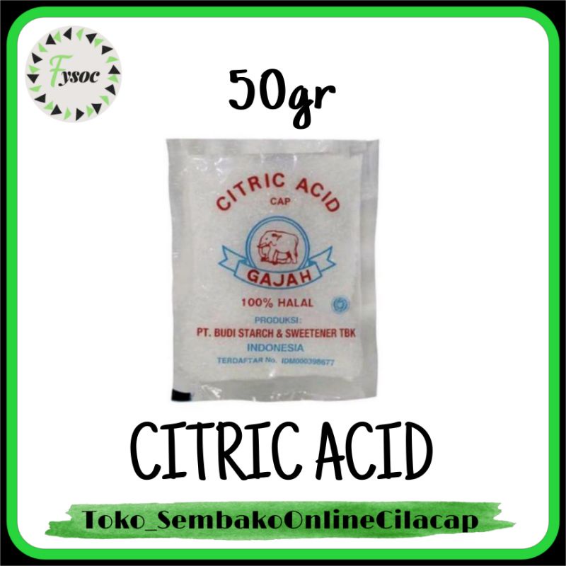 Jual CITRIC ACID 50GR SITRUN BAHAN KUE CITRIT PEMBERSIH PAKAIAN KERAMIK ...