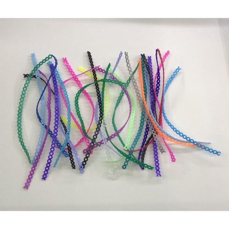 Jual POWER CHAIN MIX PER PACK 1 METER / Karet Behel Sambung - isi 10 ...