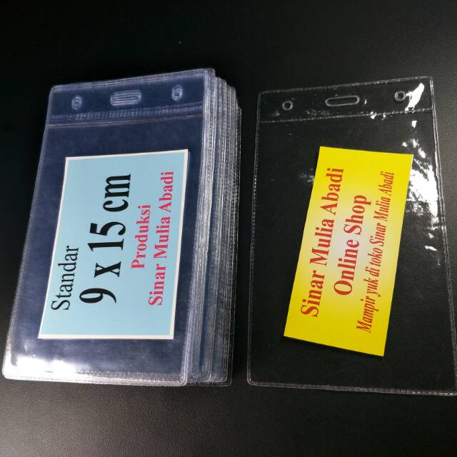 Jual Plastik Nametag 9x15 Tebal Standar / Kantong Panitia Name tag 9 x ...