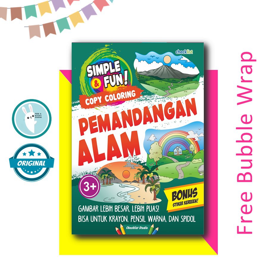 Jual CHILDREN BOOK | SIMPLE & FUN! COPY COLORING PEMANDANGAN ALAM ...