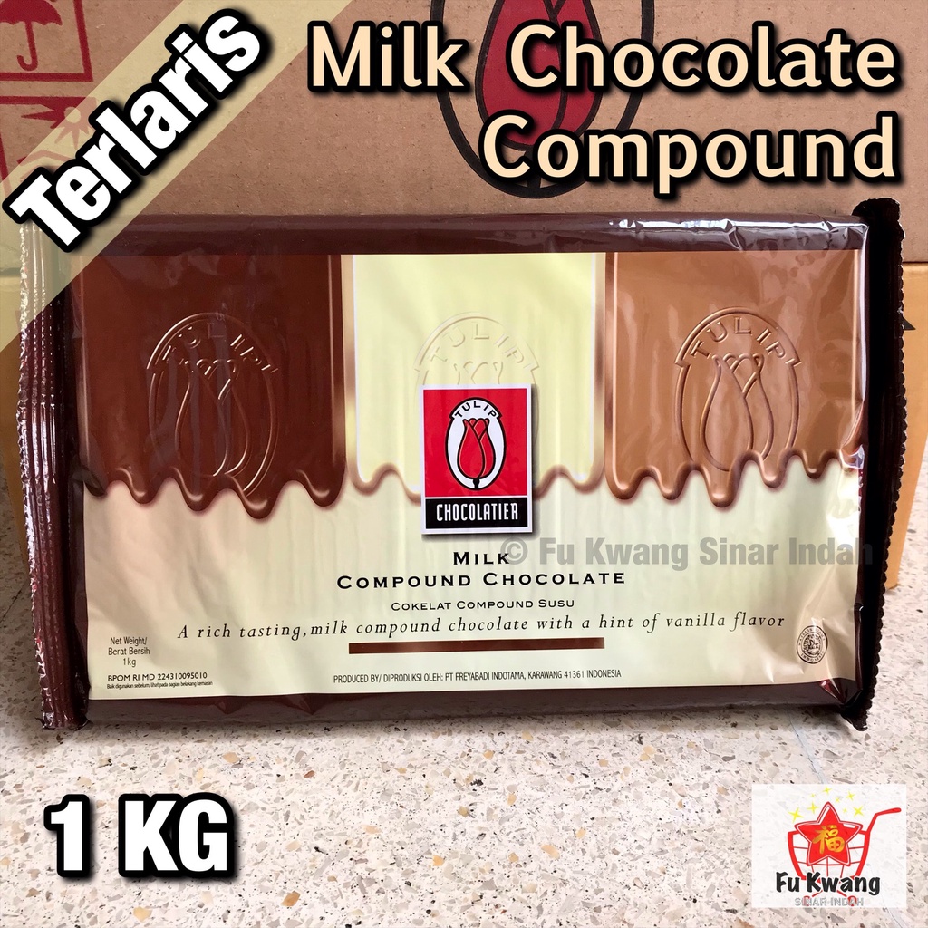 Jual Tulip Milk Chocolate Compound Cokelat Coklat Susu Blok Batang 1 Kg