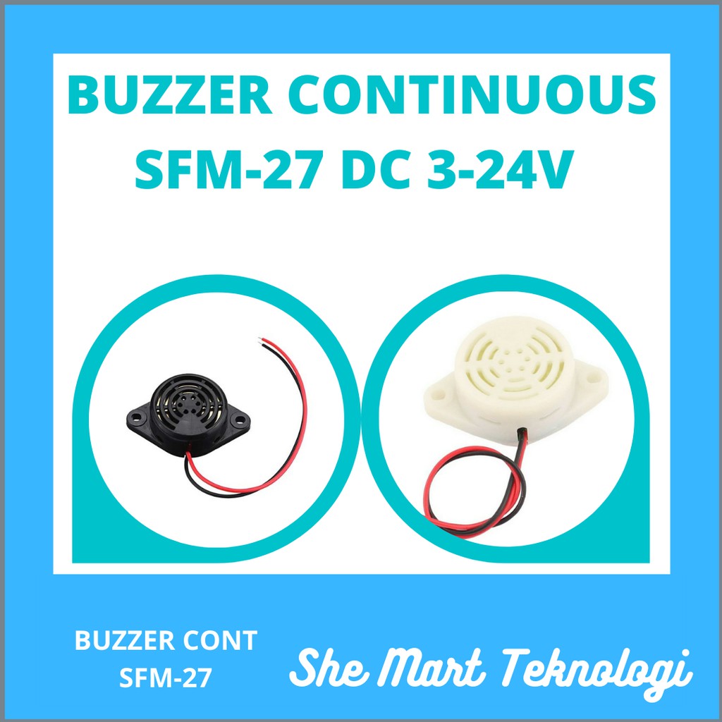 Jual Buzzer Continuous Sound SFM 27 3-24V | Shopee Indonesia