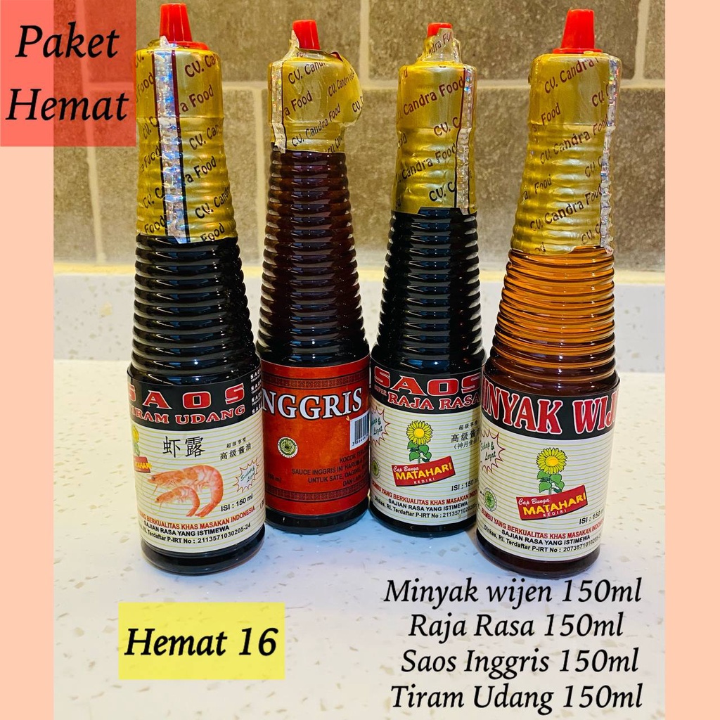Jual Paket Hemat 16 | Cap Bunga Matahari | HALAL (4 BOTOL) | Shopee ...