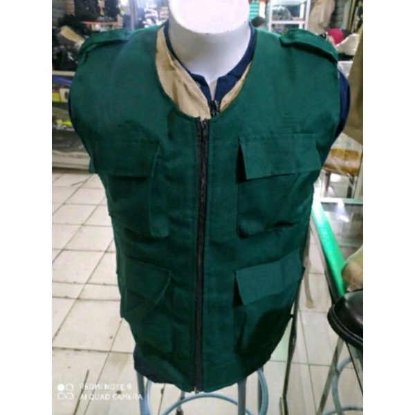 Jual Rompi hijau botol# oblong# rompi partai#rompi lapangan#vest hijau ...