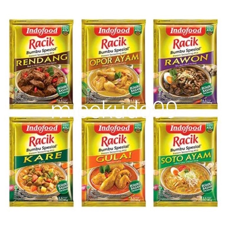 Jual BUMBU INDOFOOD RACIK RENDANG OPOR AYAM RAWON KARE GULAI SOTO AYAM ...