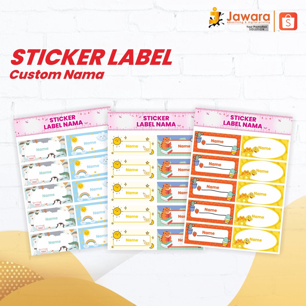 Jual Stiker Label/ Nama Anak/ Buku/ Inventaris kantor/ Perusahaan/ Bank ...
