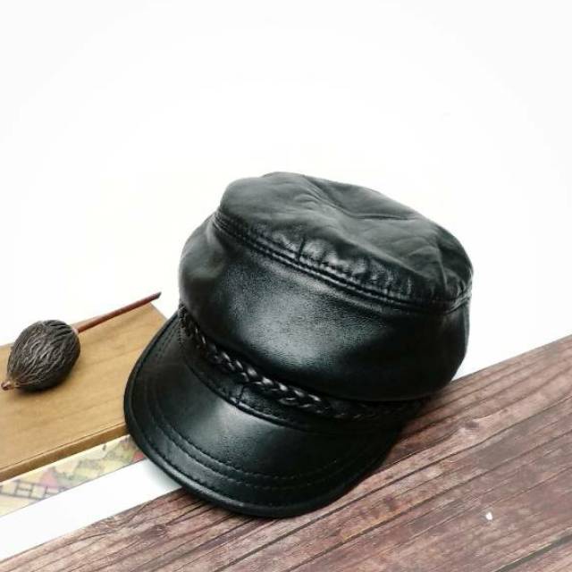 Jual Topi Kulit Topi Pria Topi Police | Shopee Indonesia