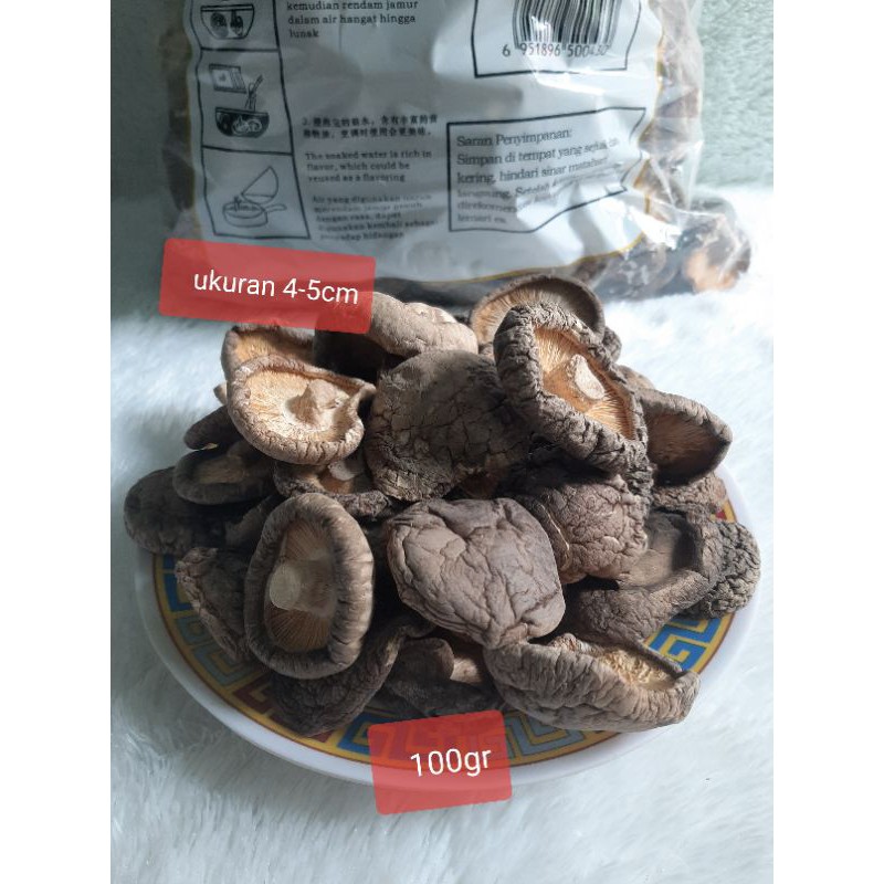 Jual Jamur Hioko Shitake kering 4-5cm ( repack 100gram ) | Shopee Indonesia