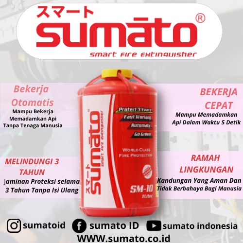 Jual SUMATO SM-10 Original Pemadam Api Otomatis APAR Ringan SM-10 Racun ...