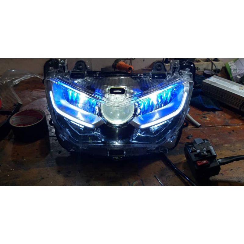 Jual Custom Headlamp All New Nmax Projector Bi-led Sniper | Shopee ...