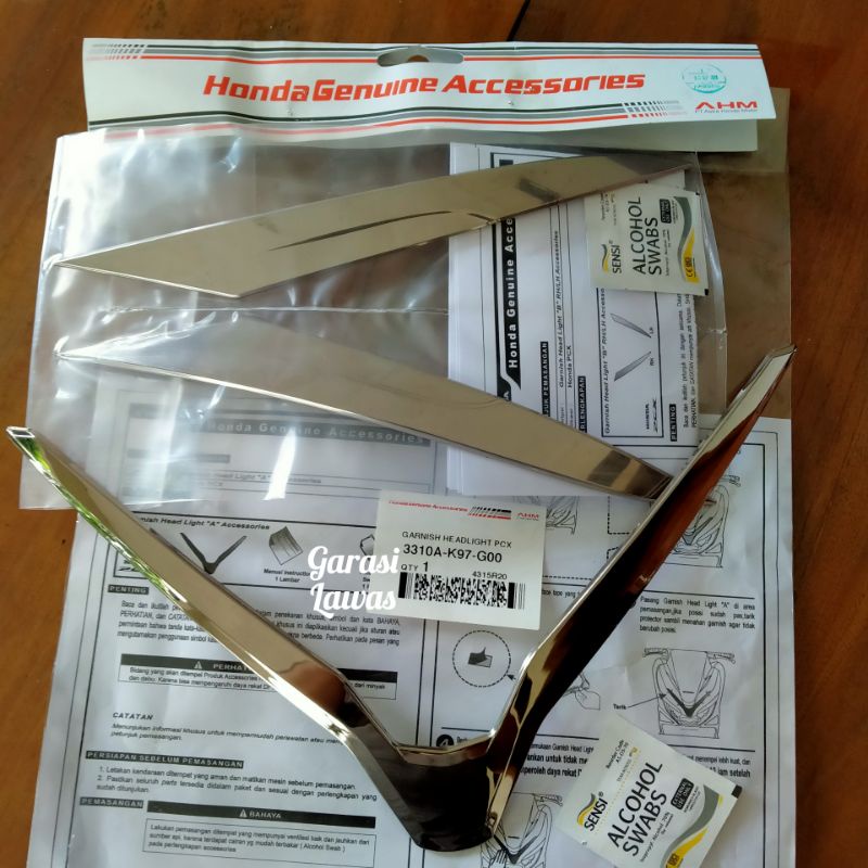 Jual 3310A-K97-G00 Garnish Headlight original AHM Honda PCX 150 variasi ...