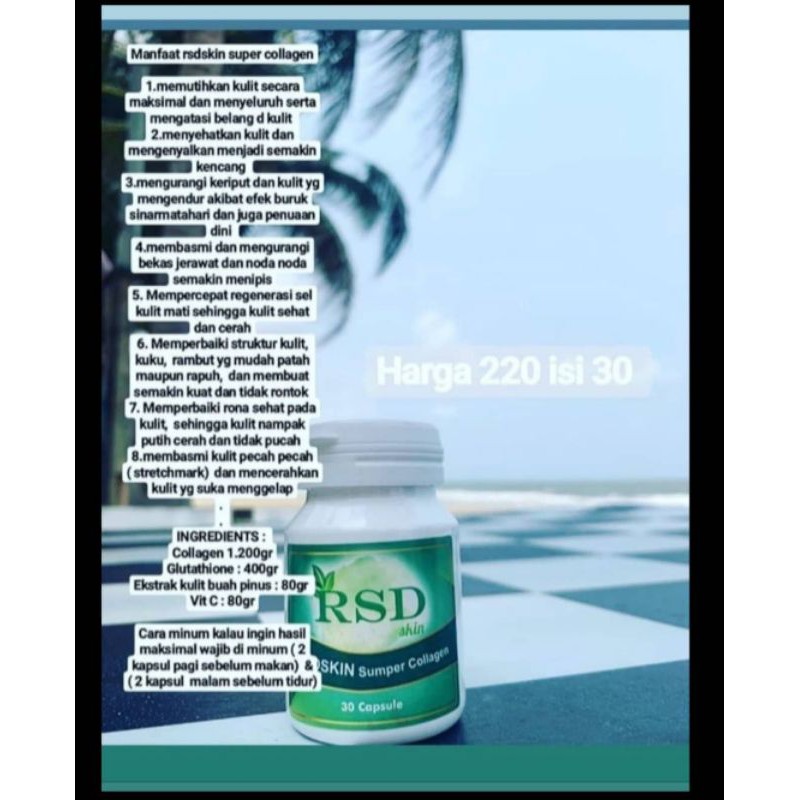 Jual kapsul collagen RSD SKIN, ( FREE GIFT ) | Shopee Indonesia