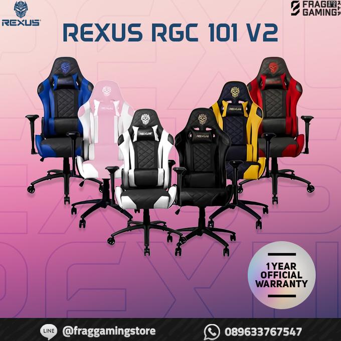 Jual Rexus Gaming Chair / Kursi Gaming RGC 101 White / Putih V2 ...