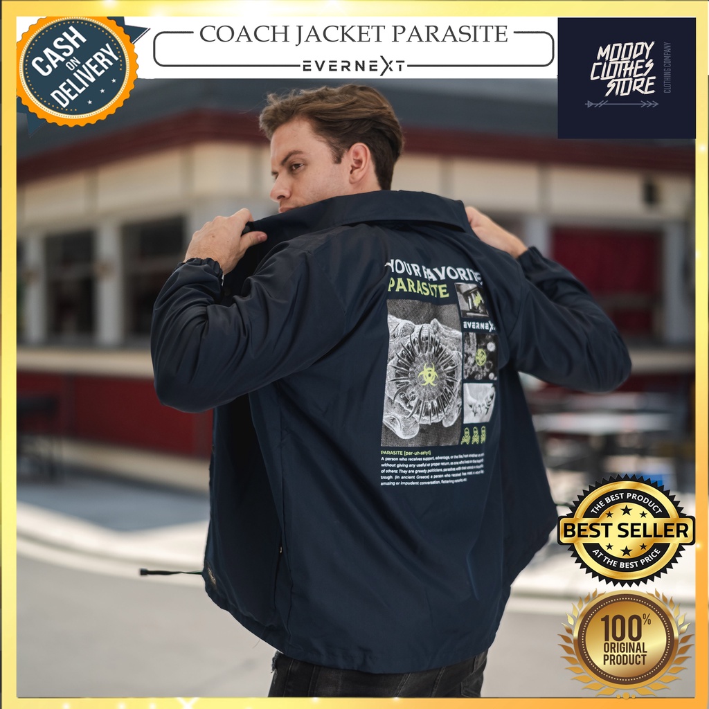 Jual JAKET COACH PRIA PARASITE WATERPROOF ANTI AIR JAKET TASLAN ...