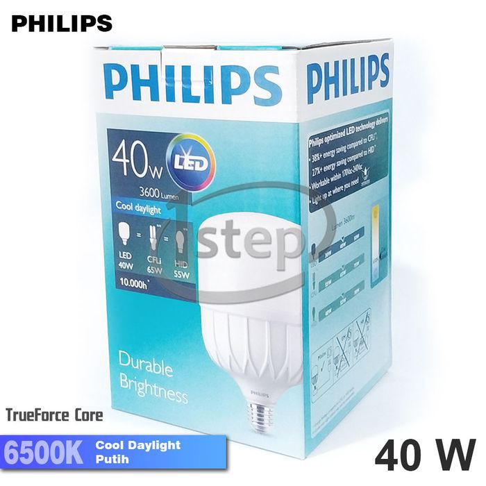 Jual jual Lampu LED Bulb Philips TrueForce Core 40W 40 Watt 40Watt Putih lampu led rumah belajar ...