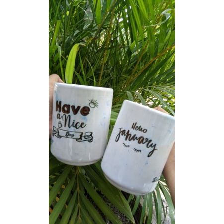 Jual gelass keramik aesthetic (custom) | Shopee Indonesia