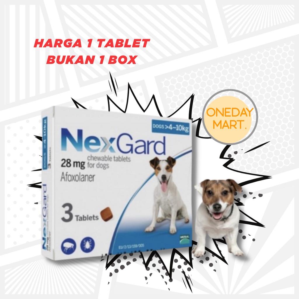 Jual NEXGARD OBAT KUTU ANJING PALING AMPUH / 4-10 KG | Shopee Indonesia