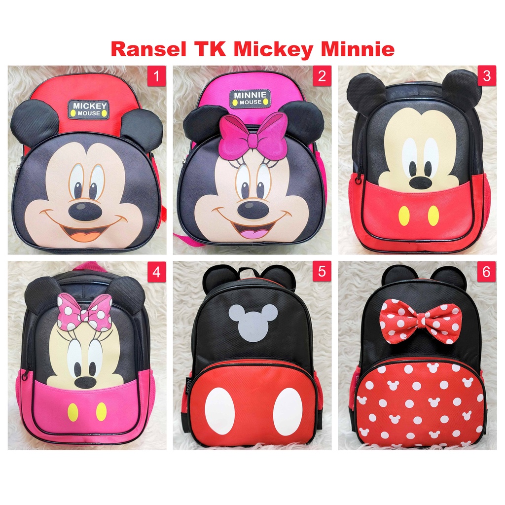 Jual Tas Ransel TK Mickey Mouse Minnie Mouse backpack for school boy ...