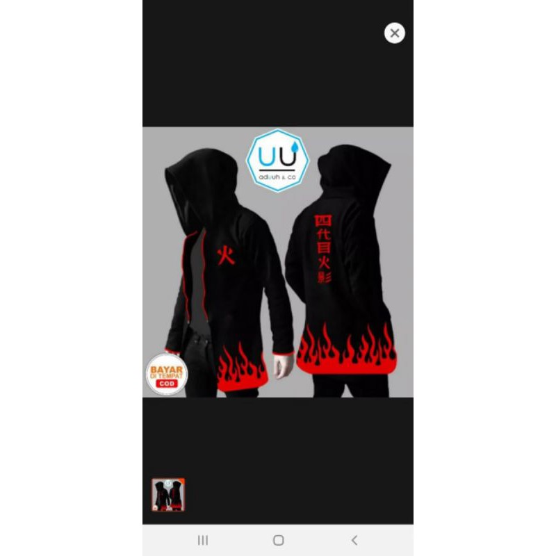 Jual Jubah Anime Naruto Api Orange Hokage / Jaket Naruto Api | Shopee ...