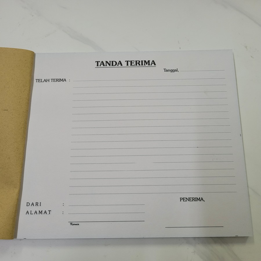 Jual Tanda Terima Barang Besar 1/2 Folio 2PLY Rangkap 2 NCR KURNIA ...