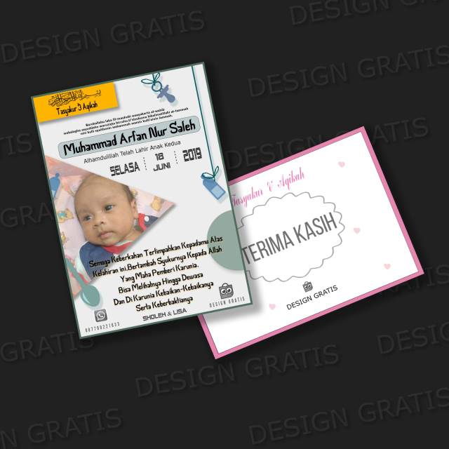 Jual Kartu ucapan aqiqah isi 50 lembar | Shopee Indonesia Jual Kartu ucapan aqiqah isi 50 lembar | Shopee Indonesia