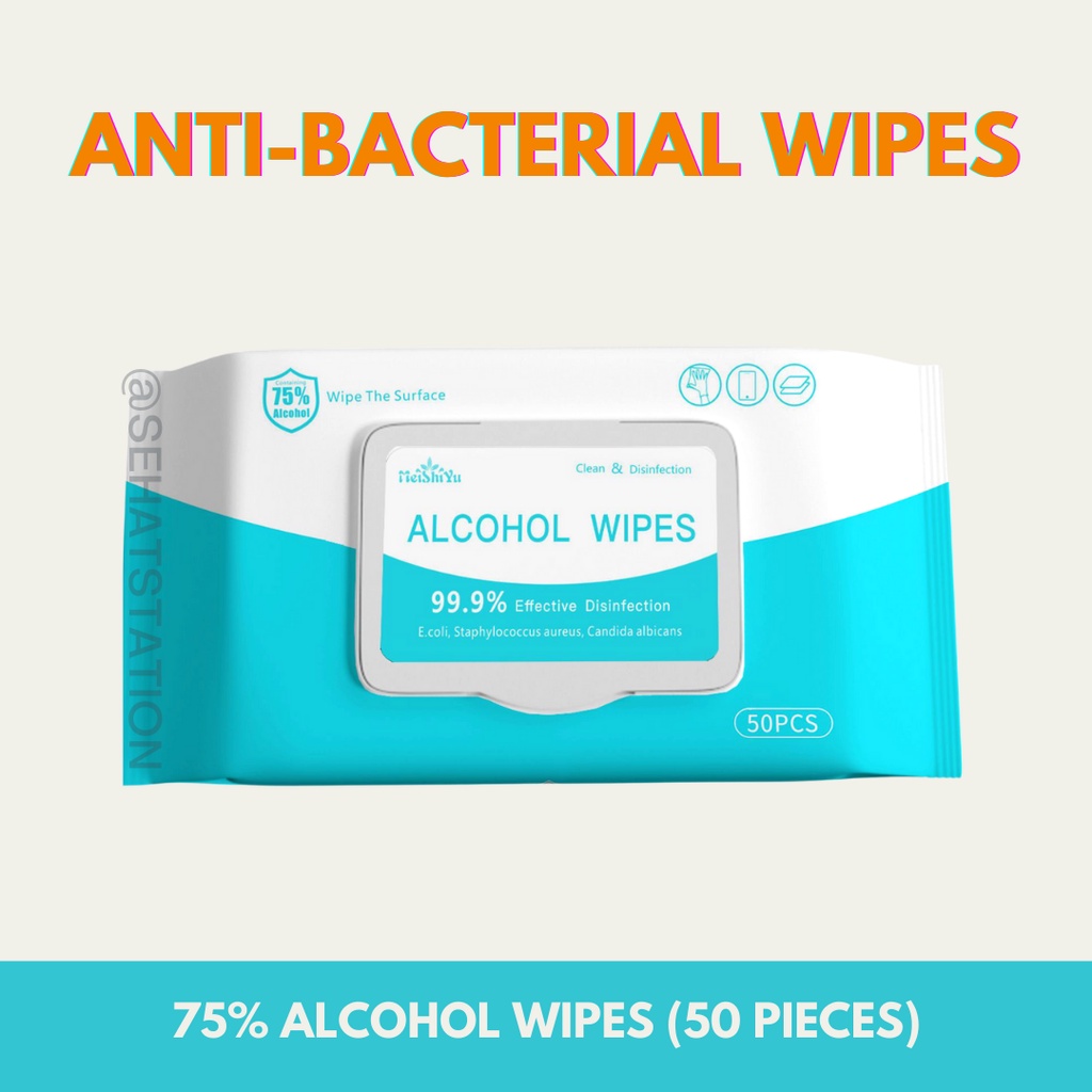 Jual Tisu Basah Alkohol Tissue Disinfektan Alcohol Wipes 75% Antiseptic ...