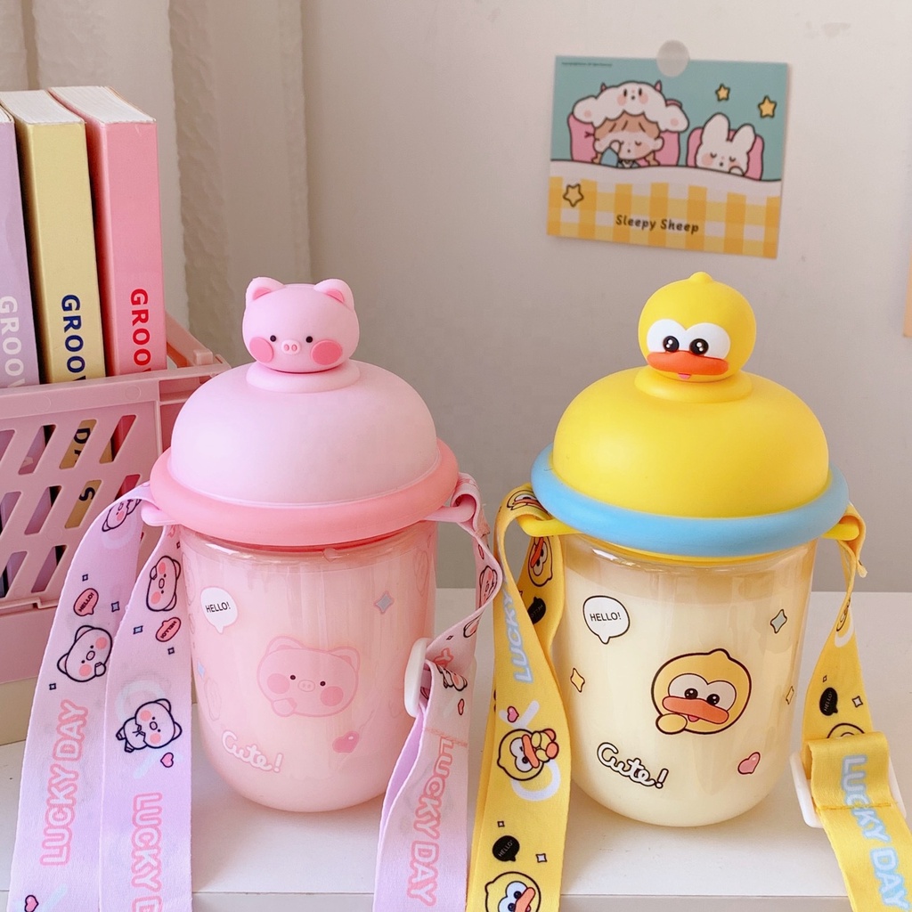 Jual Botol Minum Anak Silicon Lid BPA Free 435ml Botol Anak Tali ...