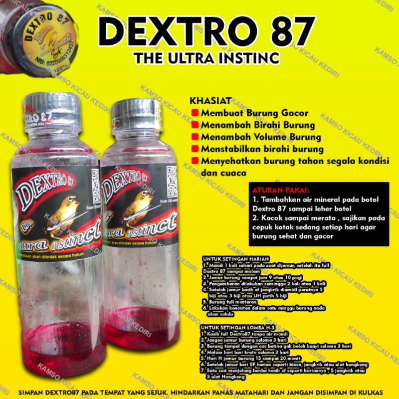 Jual DEXTRO 87 THE ULTRA INSTINCT DEKTRO 87 DEXTRO87 DOPING BURUNG ...
