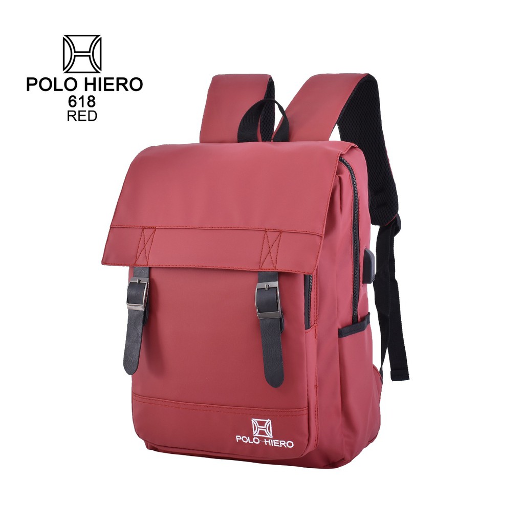 Jual Polohiero Tas Ransel Unisex Sekolah Polo Hiero 618 Tas Punggung ...