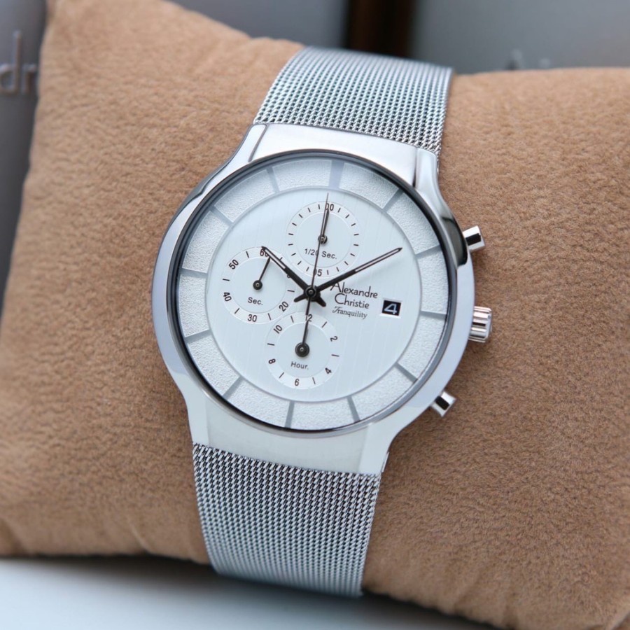 Jual [Free Baterai] JAM TANGAN PRIA ALEXANDRE CHRISTIE AC 6245 RANTAI ...