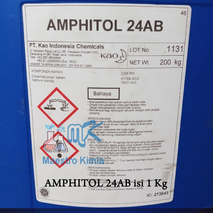 Jual Foam booster Amphitol 24AB / CAPB/ Cocoamydo Propyl Betaine 1 Kg ...