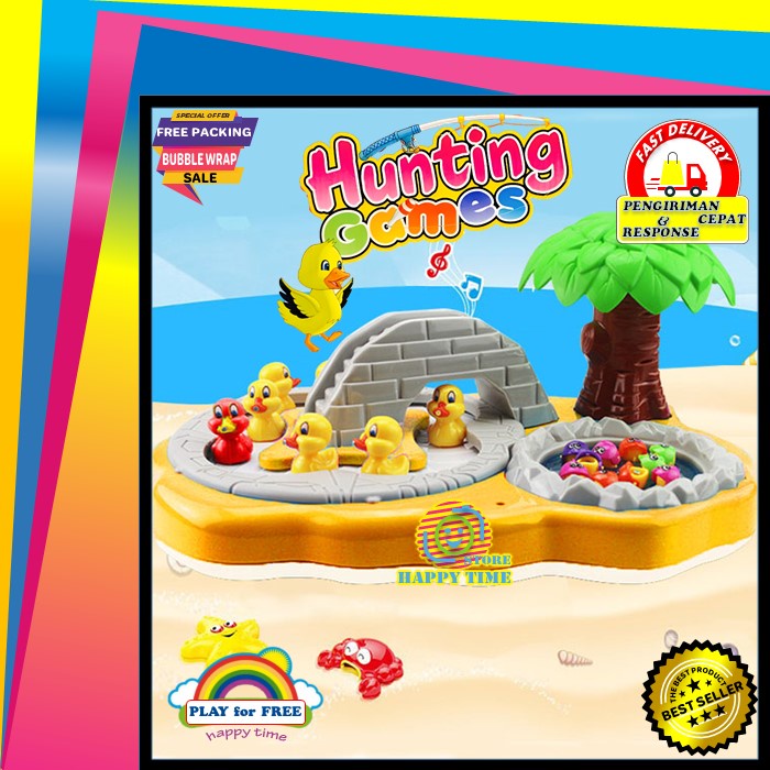 Jual Mainan Pancing Pancingan Ikan Fishing Hunting Games Anak Memancing ...