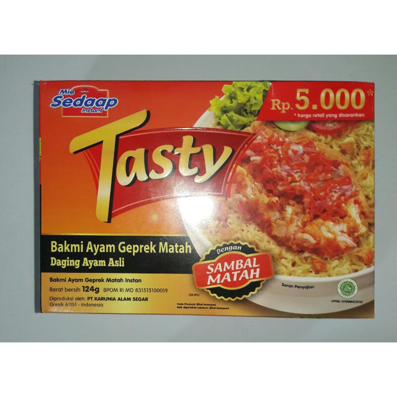 Jual Mie Sedap Tasty Bakmi Ayam Geprek Matah 129 gram | Shopee Indonesia