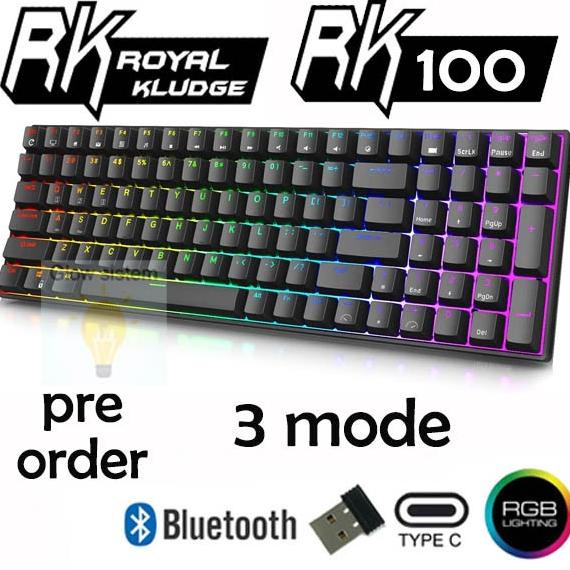 Jual Royal Kludge Rk100 Rgb Wireless Bluetooth Mechanical Keyboard ...