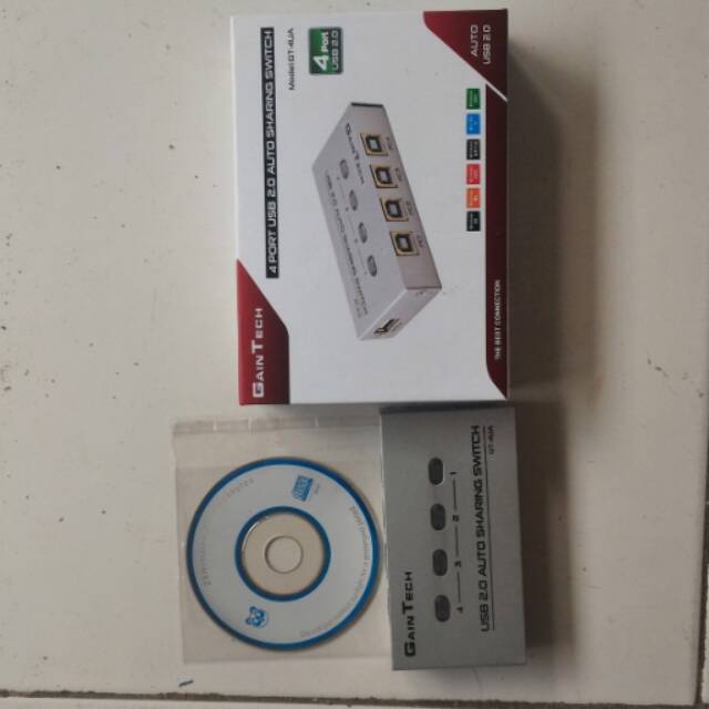 Jual Auto switch printer 4 port / 4port auto sharing switcher 4port gaintech | Shopee Indonesia