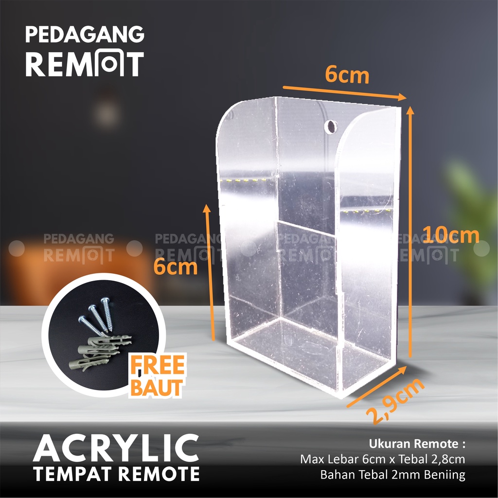 Jual Tempat Remote TV Acrylic / Bracket Remote AC Akrilik / Rak Hanger ...