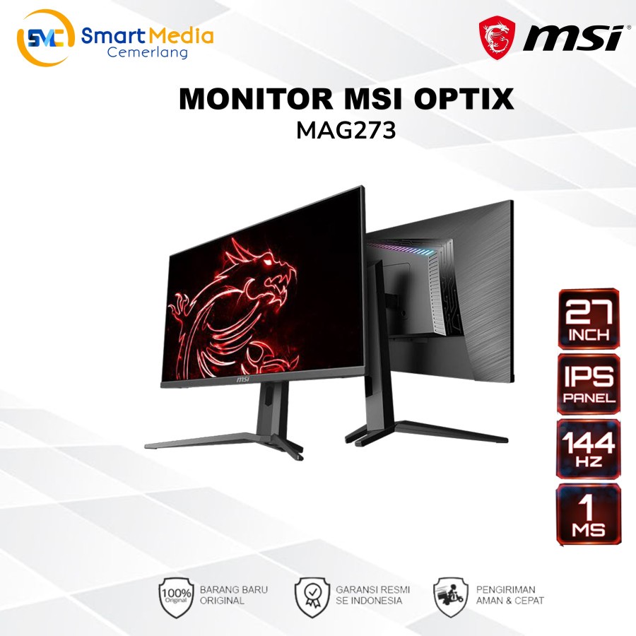 Jual MSI Optix MAG273 144Hz 27" IPS FHD AMD FreeSync | Shopee Indonesia