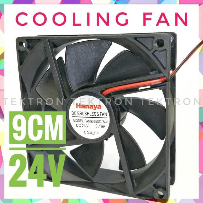 Jual Colling Fan DC24V, 9cm, kipas 24v, tektron22 dijamin | Shopee ...