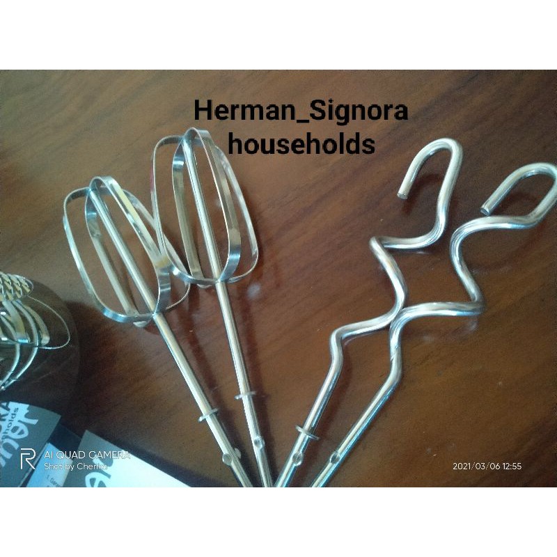 Jual WHISK & SPIRAL 2 SET (HAND MIXER SIGNORA HOUSEHOlDS) | Shopee ...