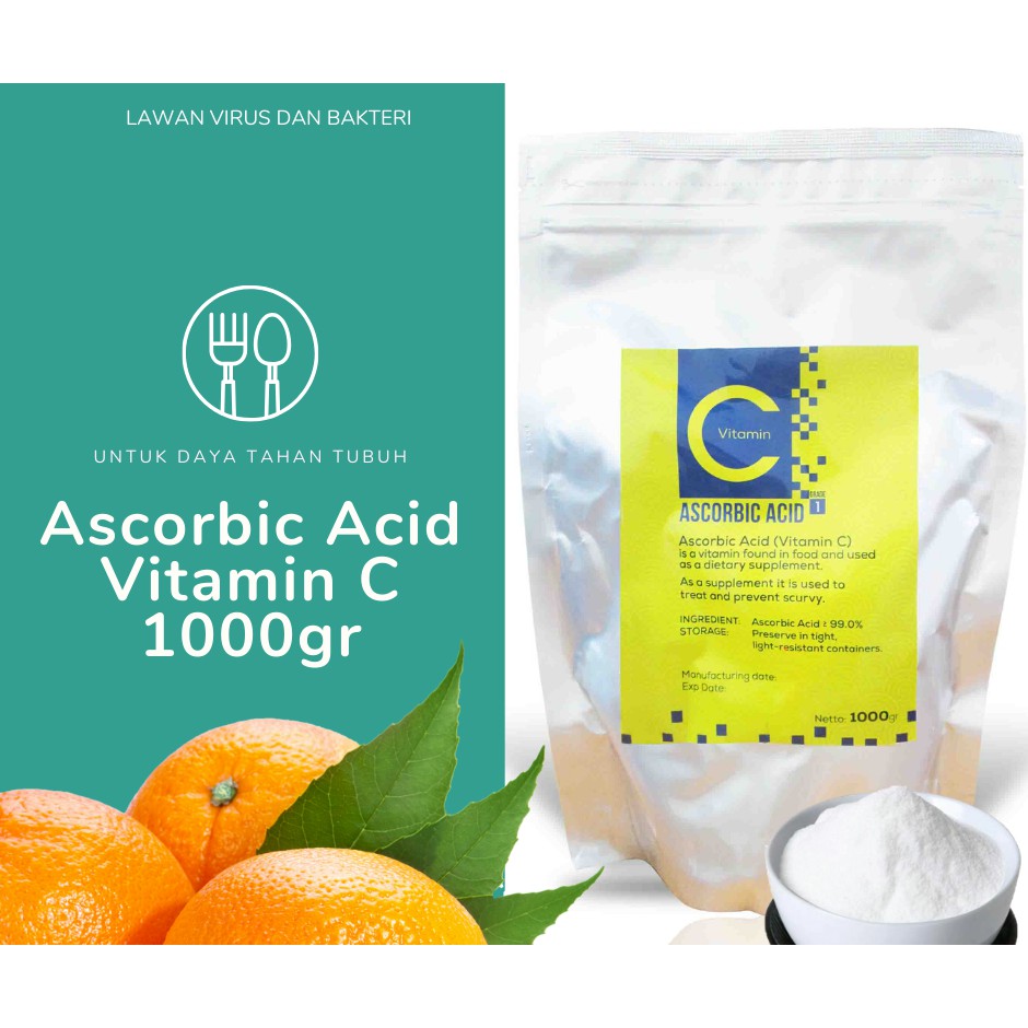 Jual Asam Askorbat / Vitamin C / L - Ascorbic Acid / Anti Oksidan 1kg ...