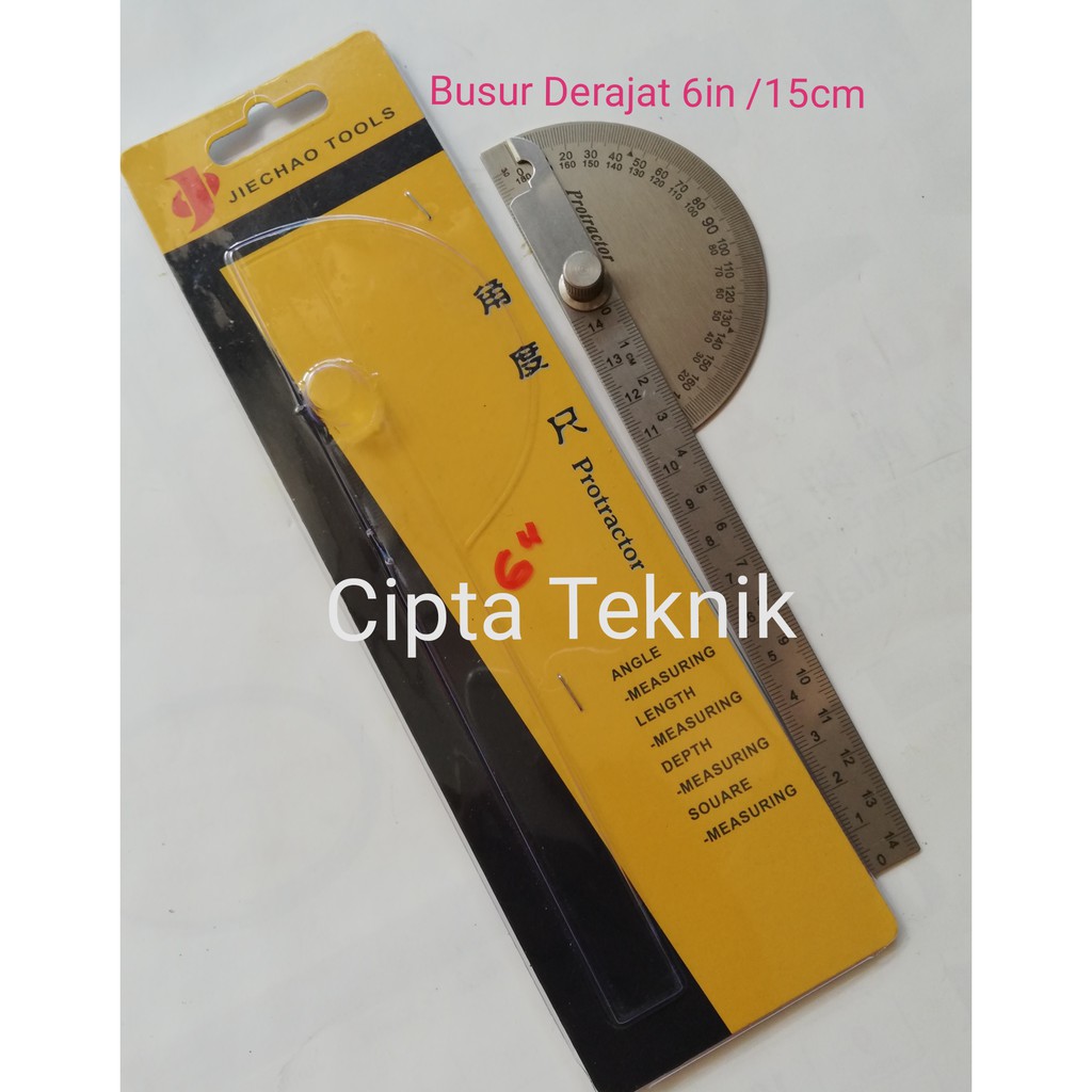 Jual Penggaris Busur Derajat Protractor 15cm 6inchi 15 cm 6 inch ...