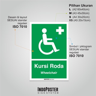 Jual Stiker Safety Sign Rambu K3 Kursi Roda Wheelchair | Shopee Indonesia